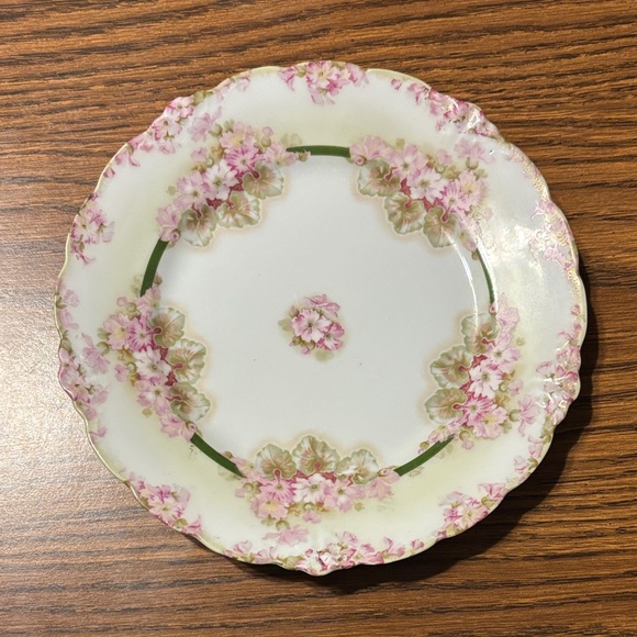 Dining | Floral Pink And Green Decorative Plate Fancy Plate | Poshmark